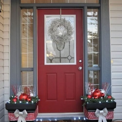 Decoración de puertas navideñas 【Originales y baratas】